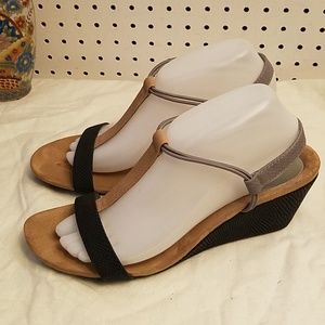 Style & Co. | Shoes | Styleco Black And Tan Sandals | Poshmark